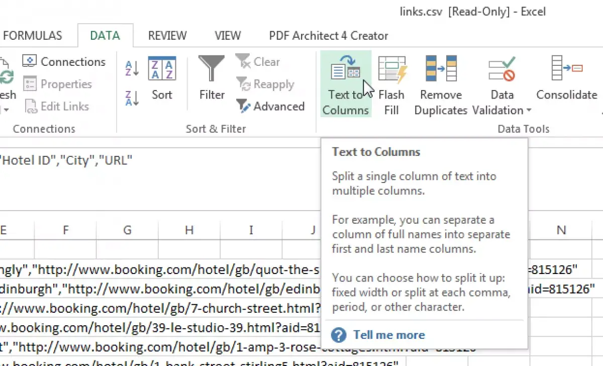 Paste CSV Into Excel