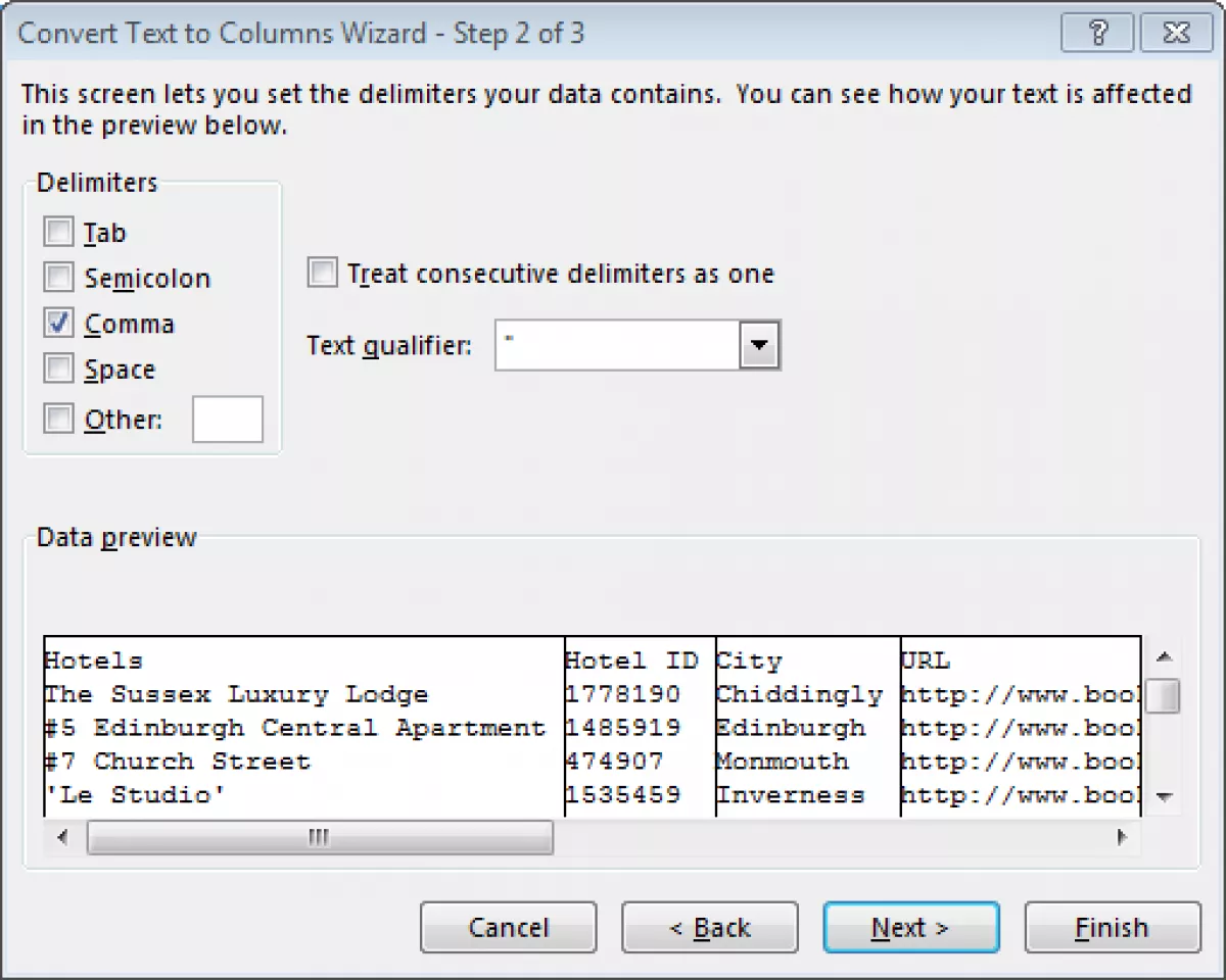 Paste CSV Into Excel