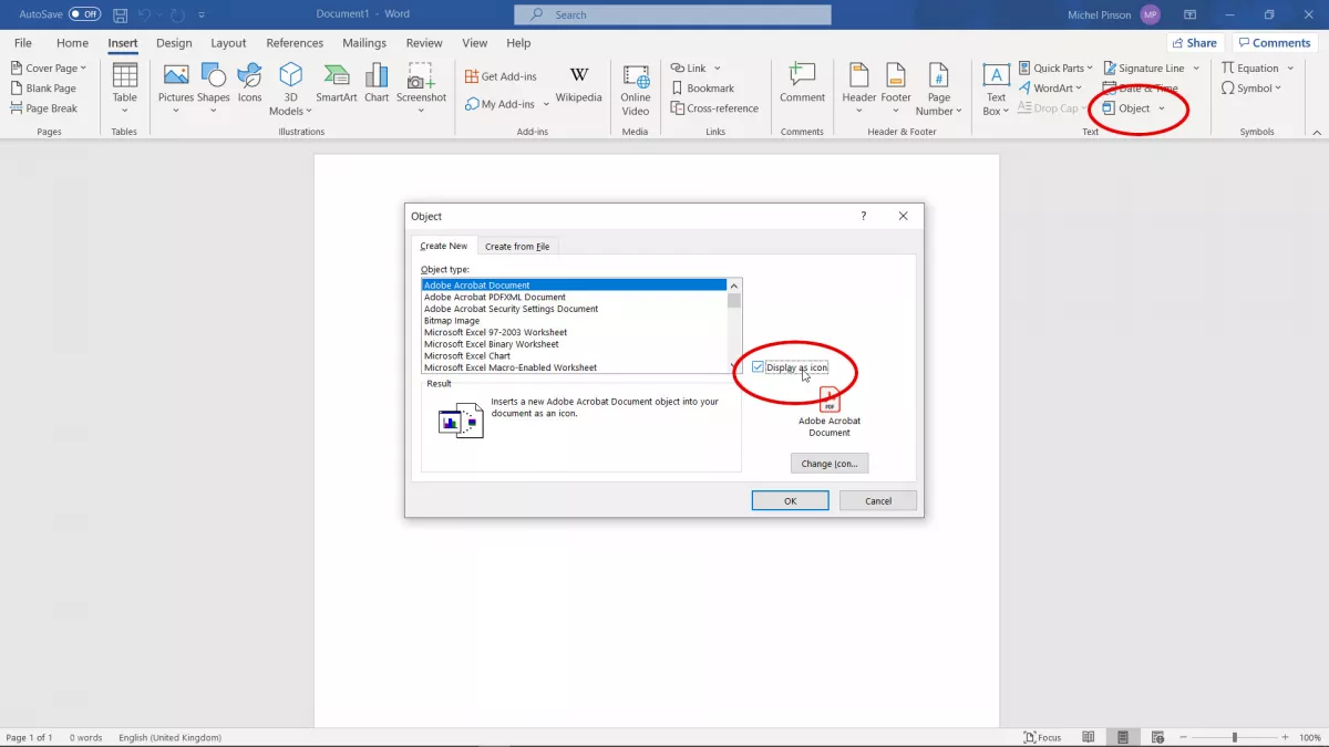 Insert Excel File Into Word