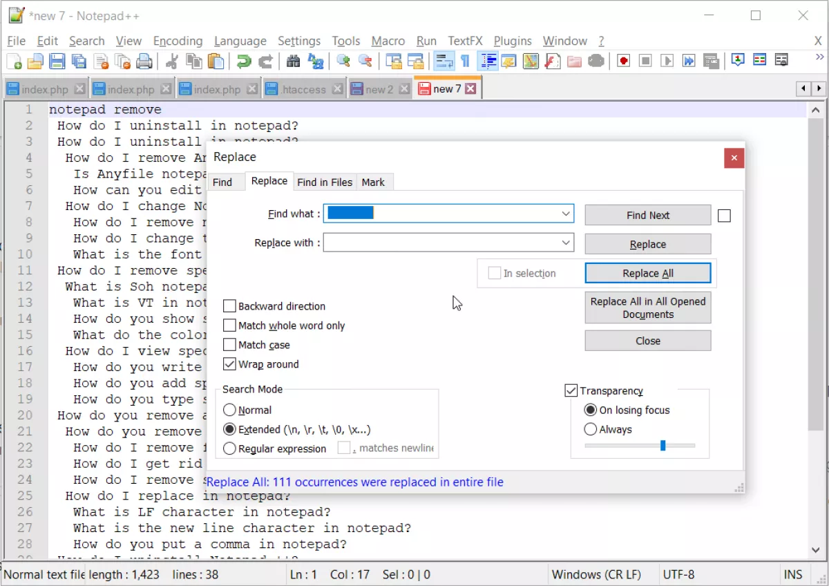 Remove All Unwanted Characters Using Notepad And Notepad Whitespace 