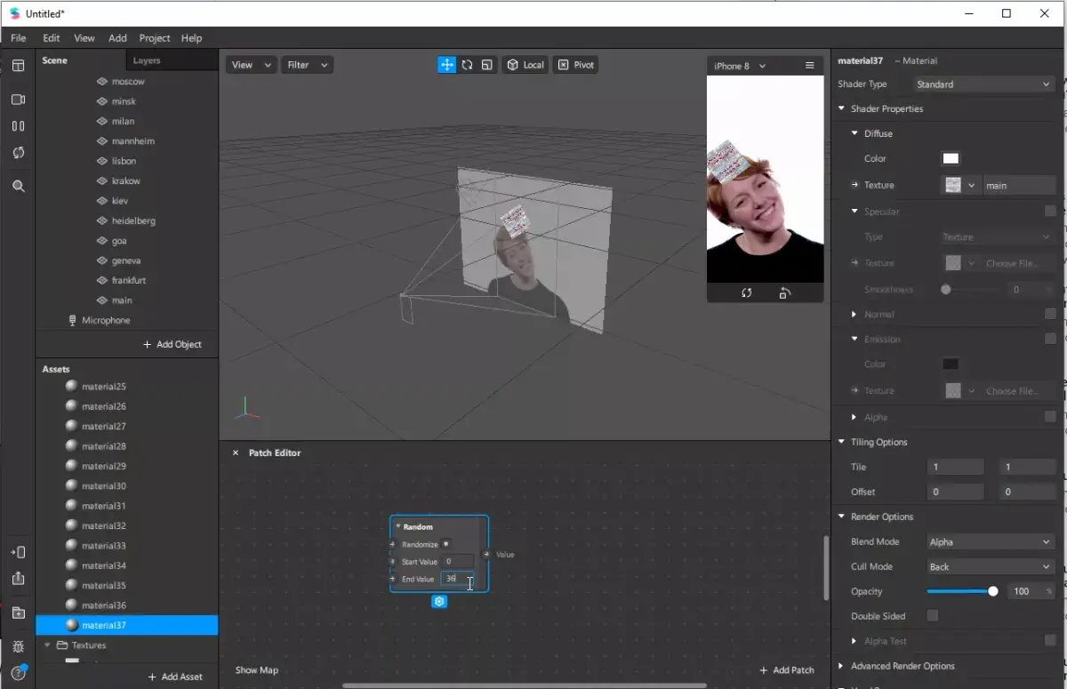 How to make a what am I filter for Instagram in Spark AR Studio?
