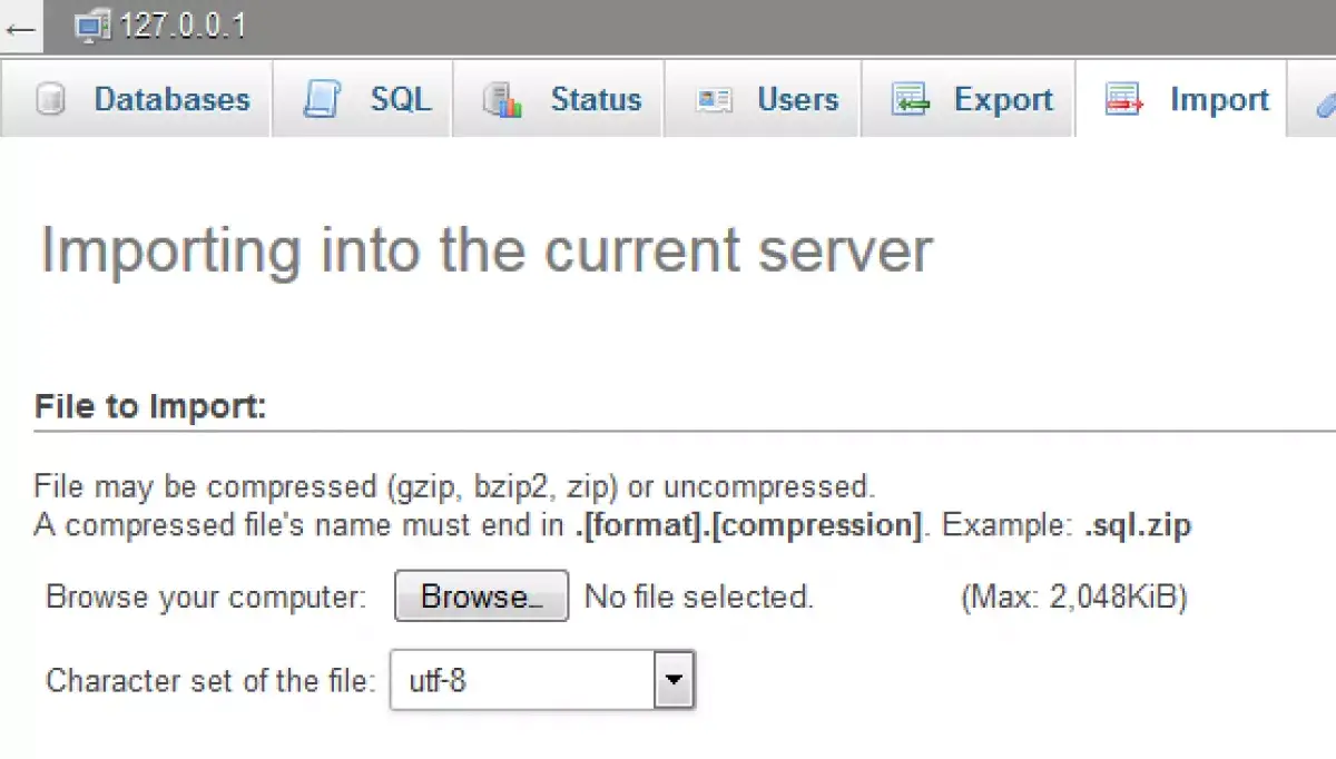 Importer un fichier SQL volumineux dans PHPMyAdmin Importer un fichier SQL volumineux dans PHPMyAdmin