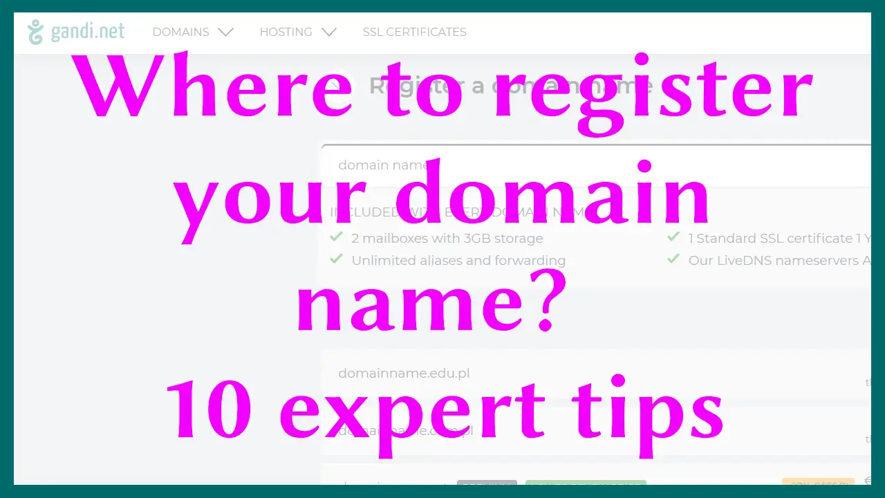 Where to register your domain name?