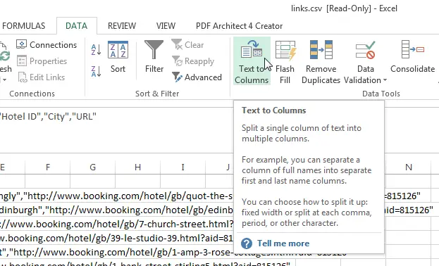 Microsoft Excel 2013 paste CSV in spreadsheet – YB.Digital