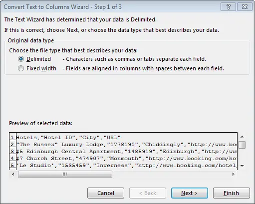 Microsoft Excel 2013 paste CSV in spreadsheet – YB.Digital