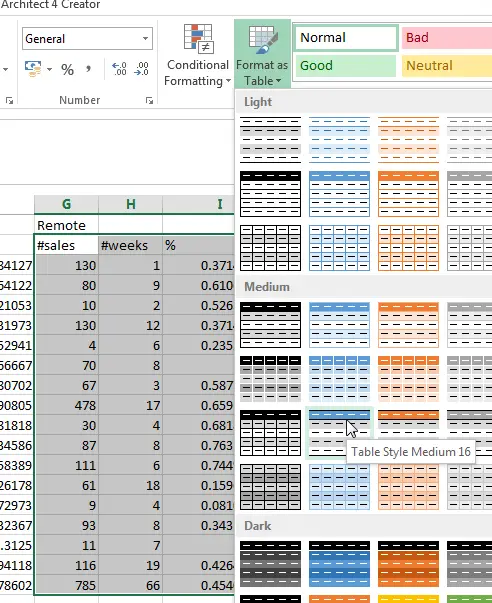 Excel how to make a table look good ? MS Excel 2013 – YB.Digital