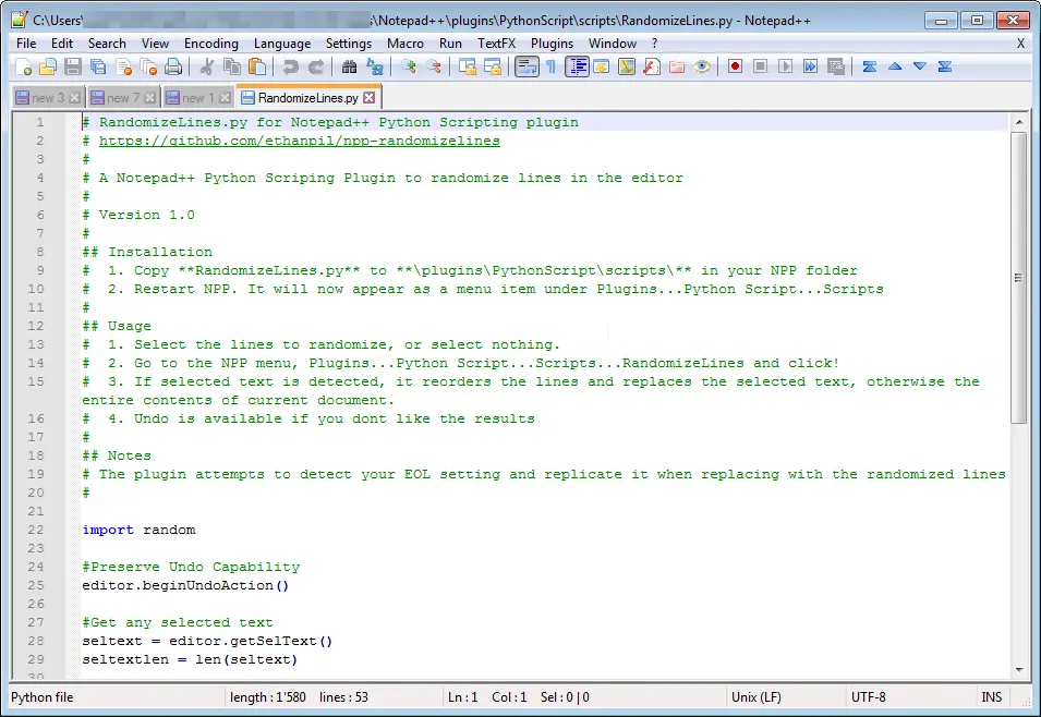 Notepad++ randomize, sort lines random – YB.Digital