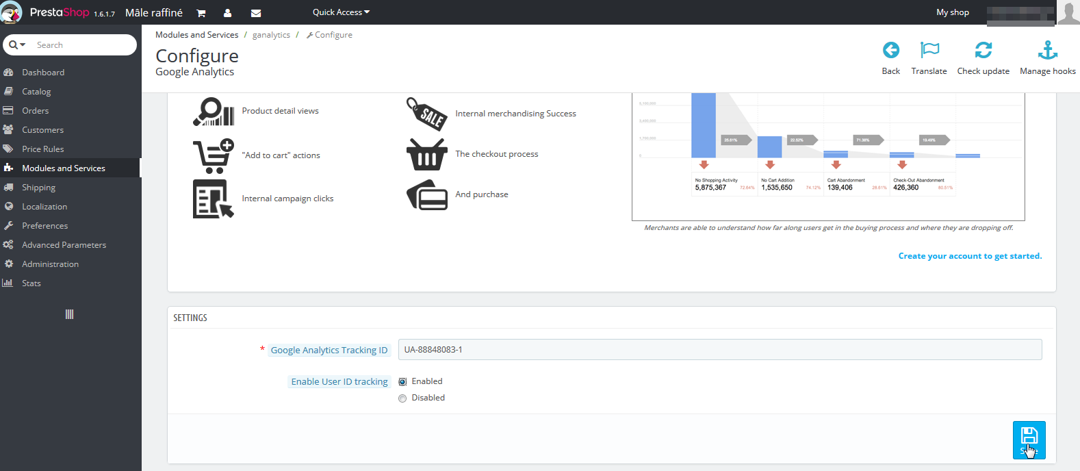 How to link Prestashop with Google Analytics – YB.Digital