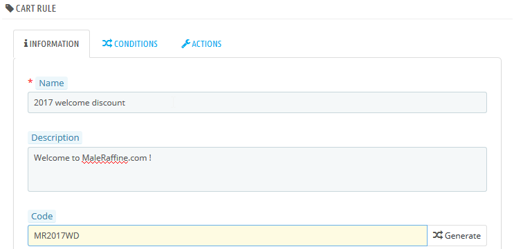 Prestashop how to create a discount / coupon / voucher code (percentage, fixed amount, …) – YB ...