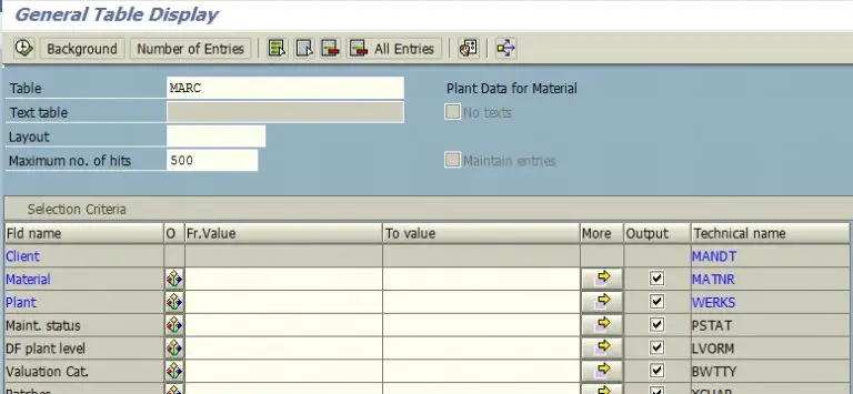 SAP find out which views are open for a material / article – YB.Digital