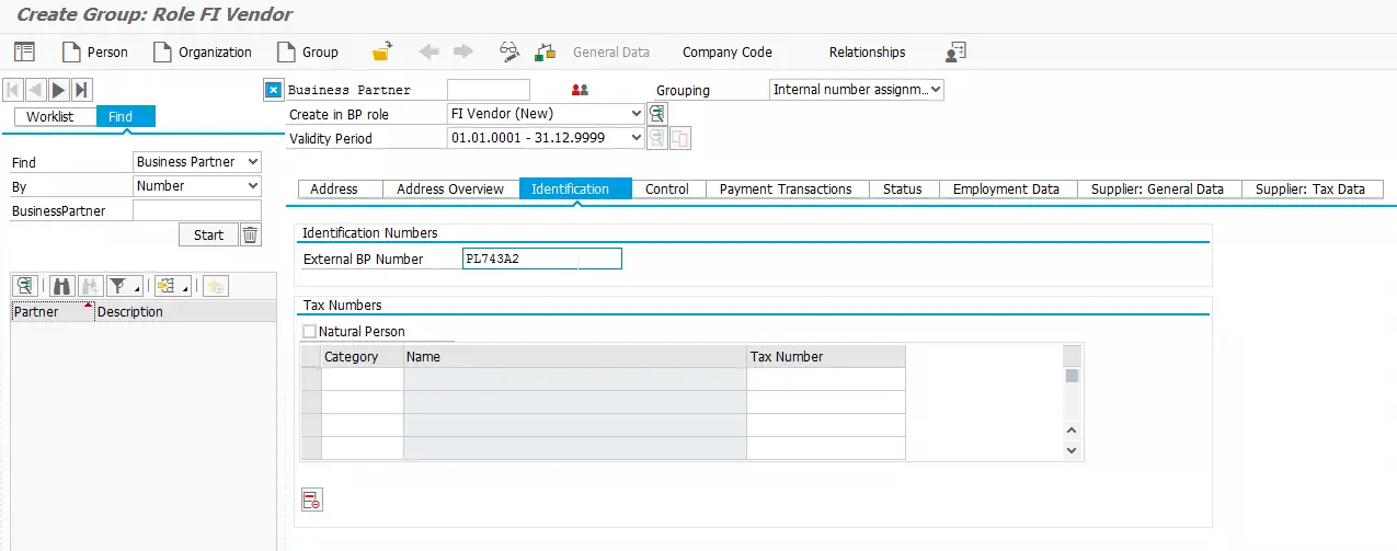 SAP S/4 HANA ECC6.0 Create a Business partner in new BP transaction ...