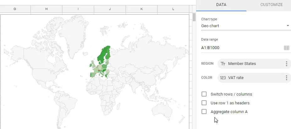 Create a shareable map chart with Google Sheets – YB.Digital