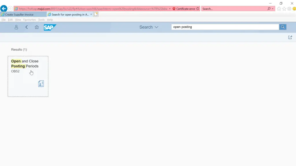 How to open posting period in FIORI with SAP OB52 transaction? – YB.Digital