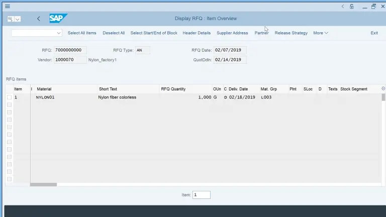 Request for quotation: Create easily an RFQ in SAP using ME41 – YB.Digital